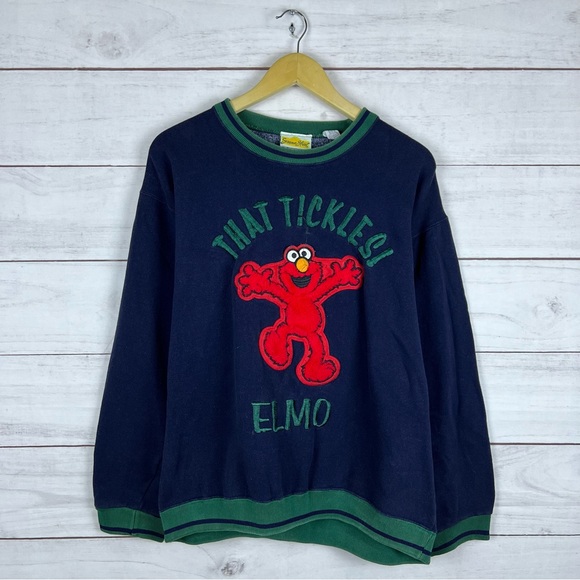 Sesame Street | Shirts | Vintage 99s Elmo Sesame Street Sweatshirt ...